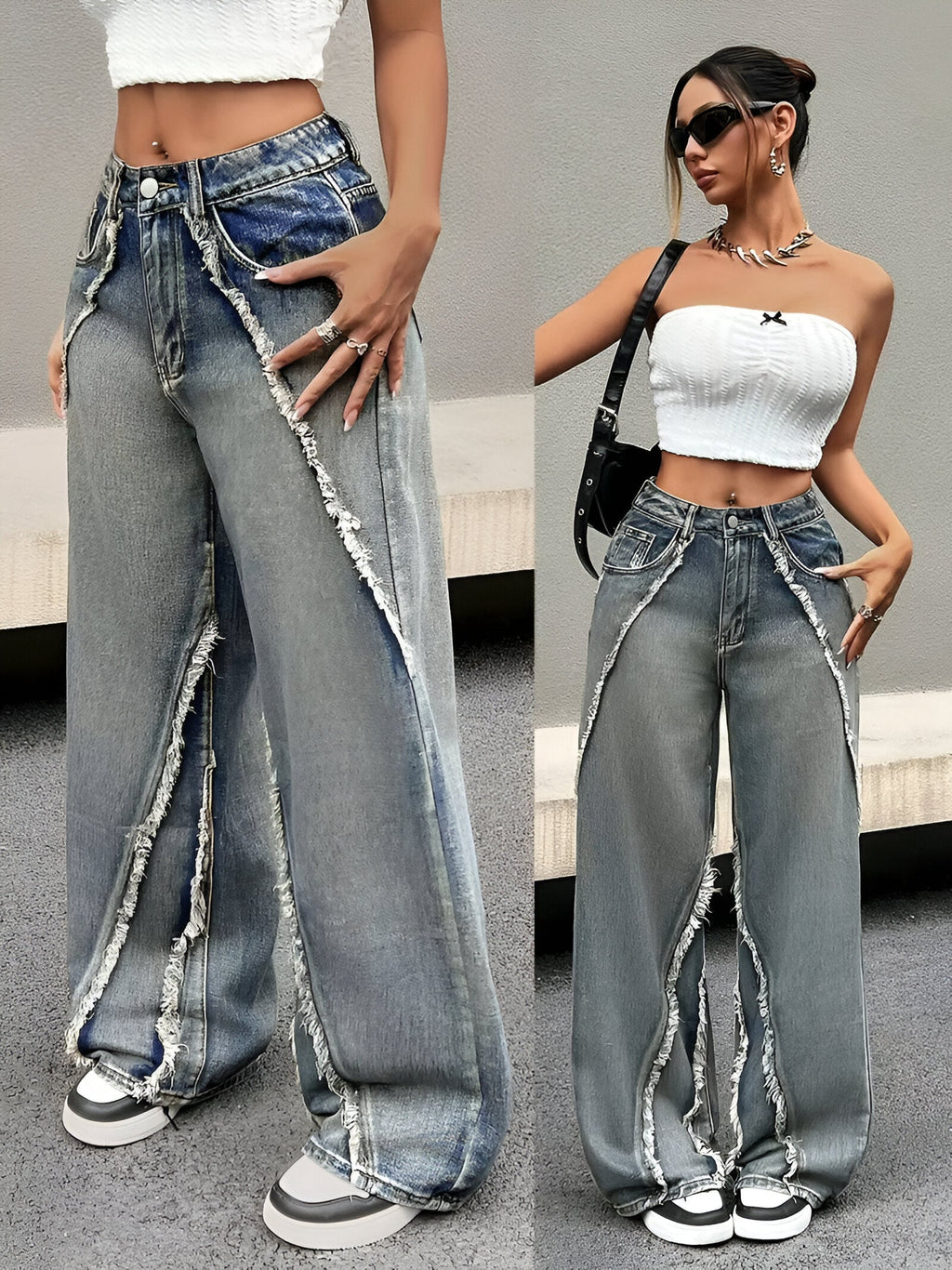 Laura - Stylish Jeans with Wide Pipes – Pretty-Wear